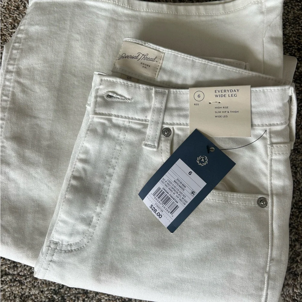 Universal Thread | Jeans | Universal Thread White Highrise Wide Leg ...